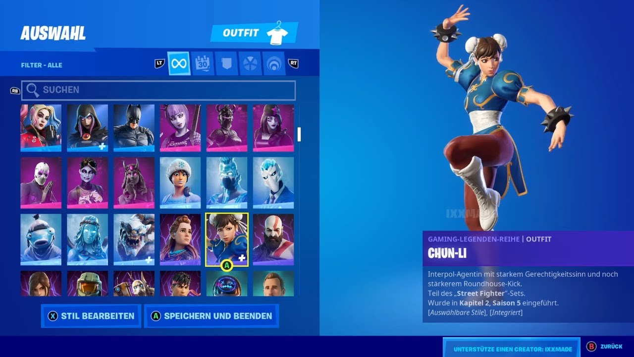 Chun-Li | GAMING-LEGENDEN-REIHE | OUTFIT | SKIN | FORTNITE | FNSIDE ...