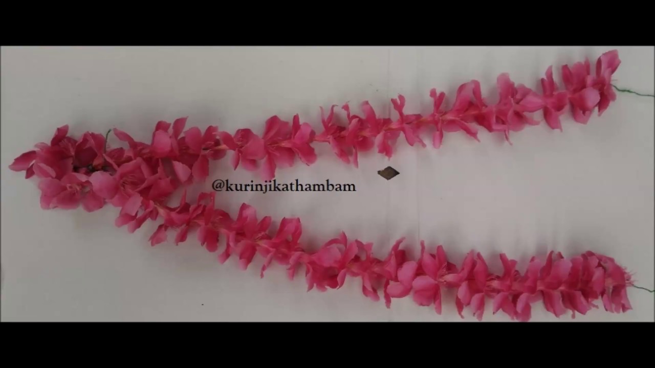 Arali Poo malai / Arali Flower Garland for God - YouTube