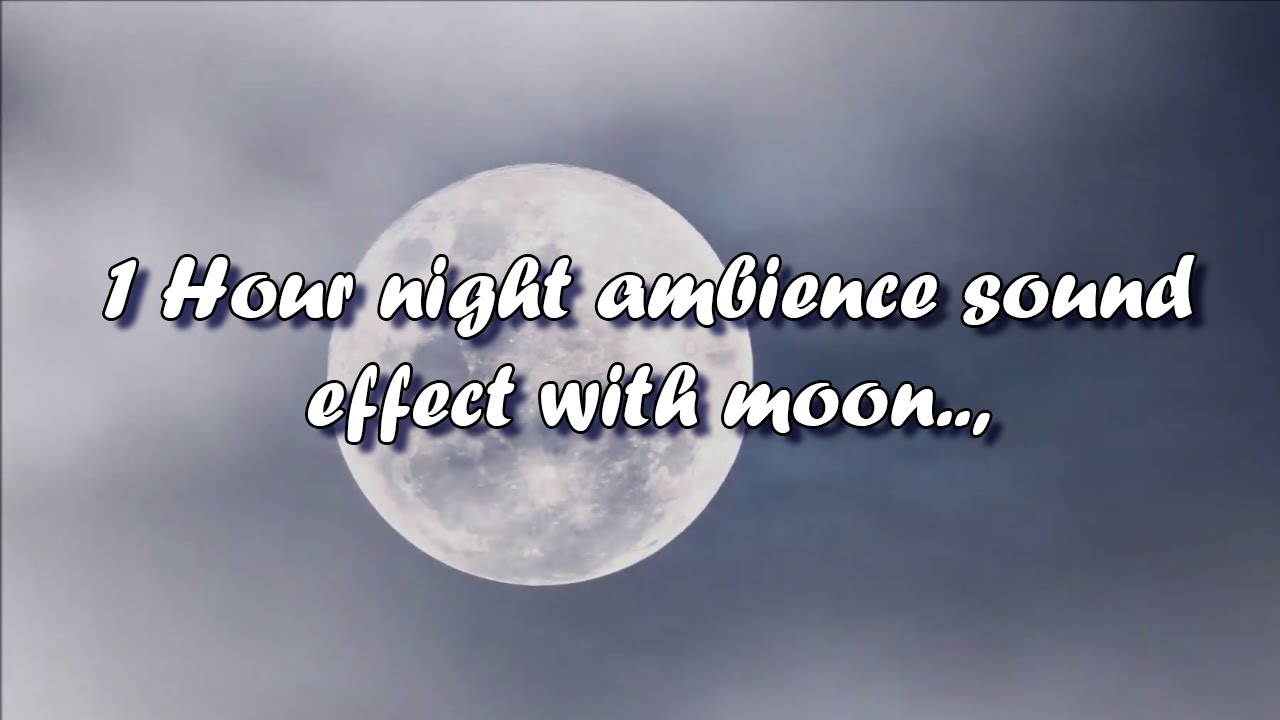 1 Hour night ambience sound effect with moon animation - YouTube