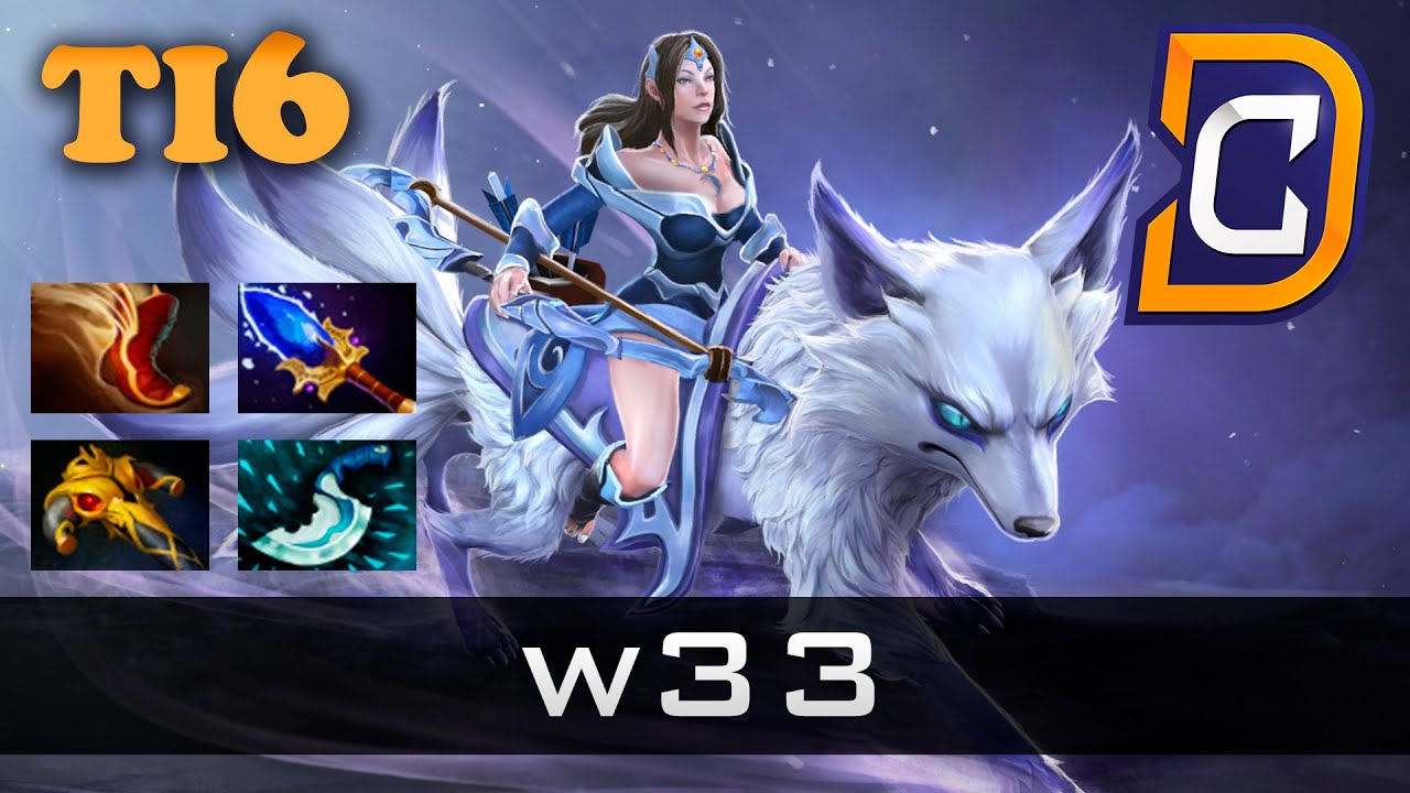 w33 Mirana - DC vs EG - TI6 Dota 2 - YouTube