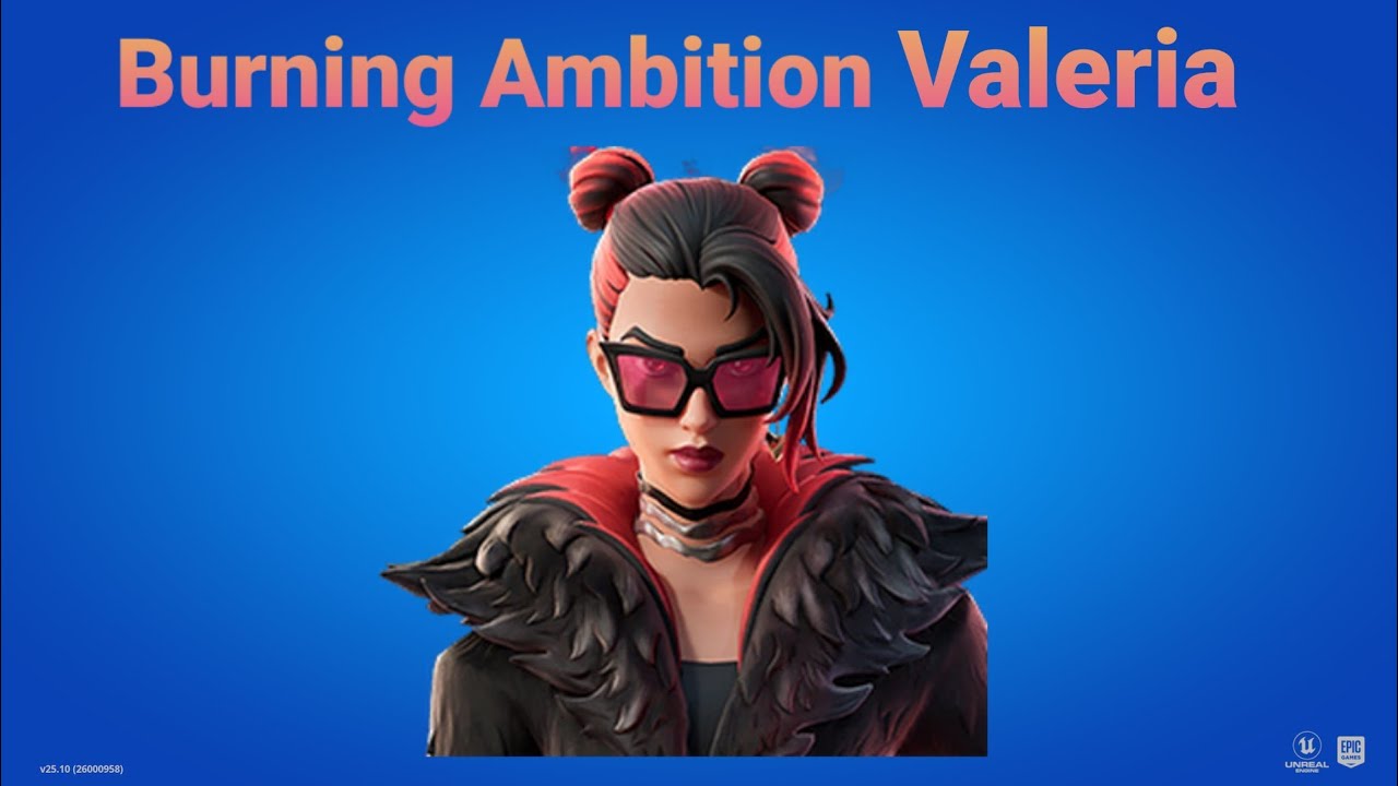 Burning Ambition Valeria Skin Combo Fortnite Youtube