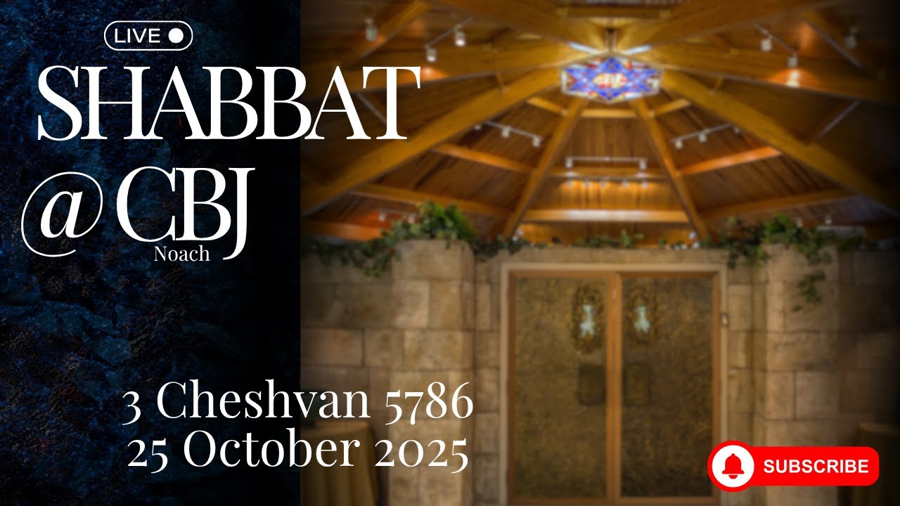 Shabbat Shalom from CBJ! (Noach 5786) - YouTube