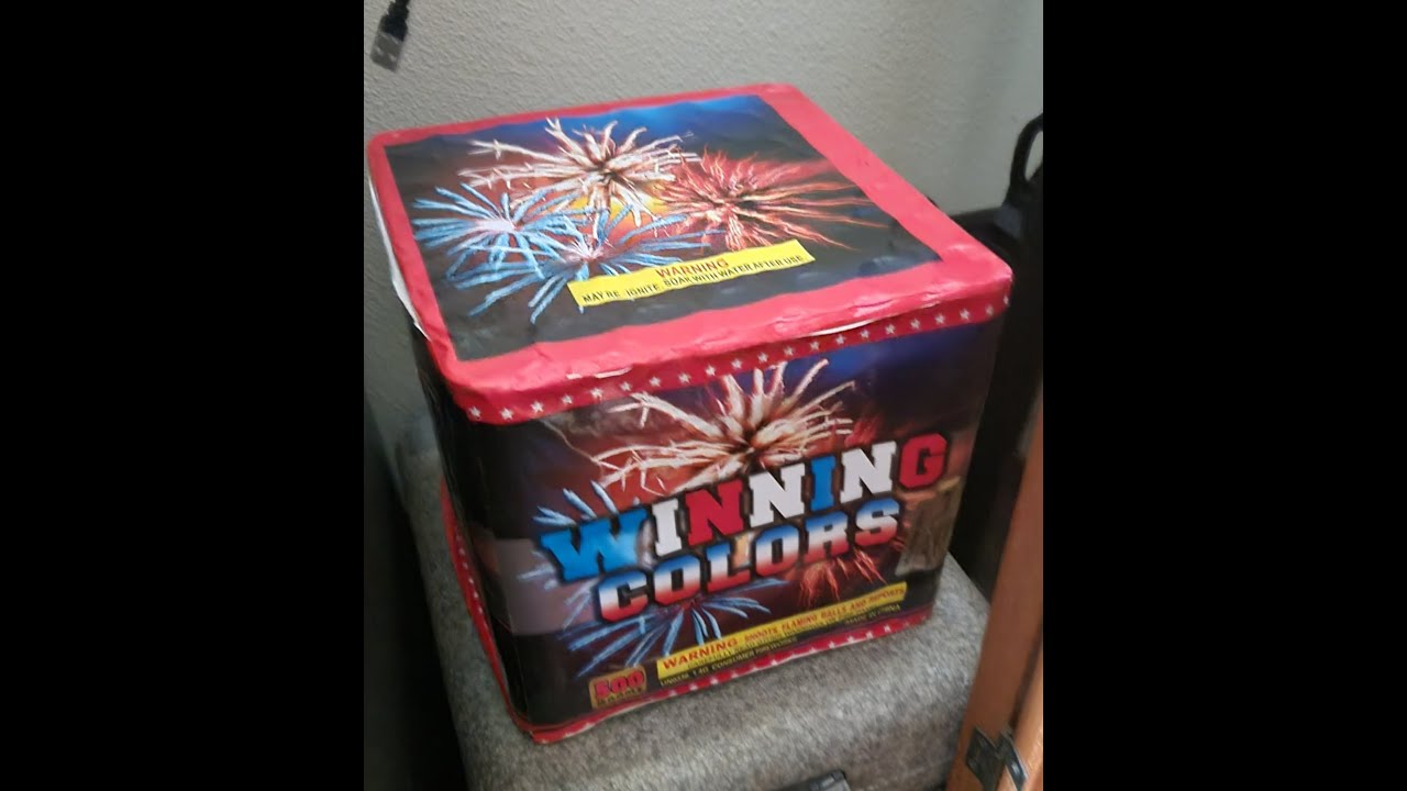 WINNING COLORS 49 SHOT FIREWORK CAKE - YouTube