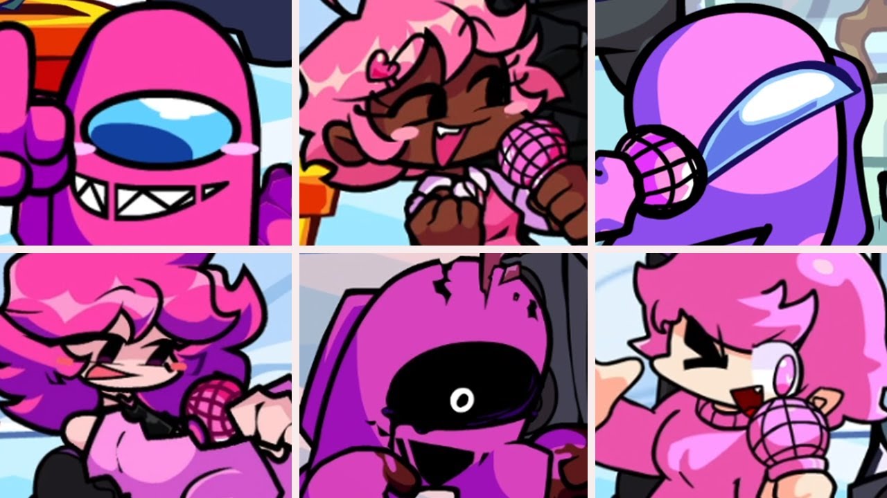 Friday Night Funkin' - Pinkwave but everytime it's Pink Impostor turn a ...