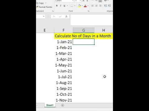 How to Calculate no of days in a month in Excel | Tamil | Time saving Excel formulas - YouTube
