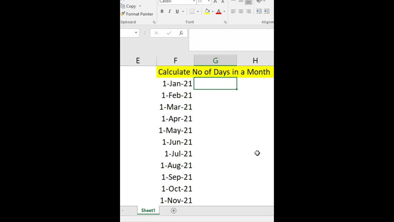 How To Calculate No Of Days In A Month In Excel Tamil Time Saving How To Calculate No Of Days In A Month In Excel Tamil Time Saving