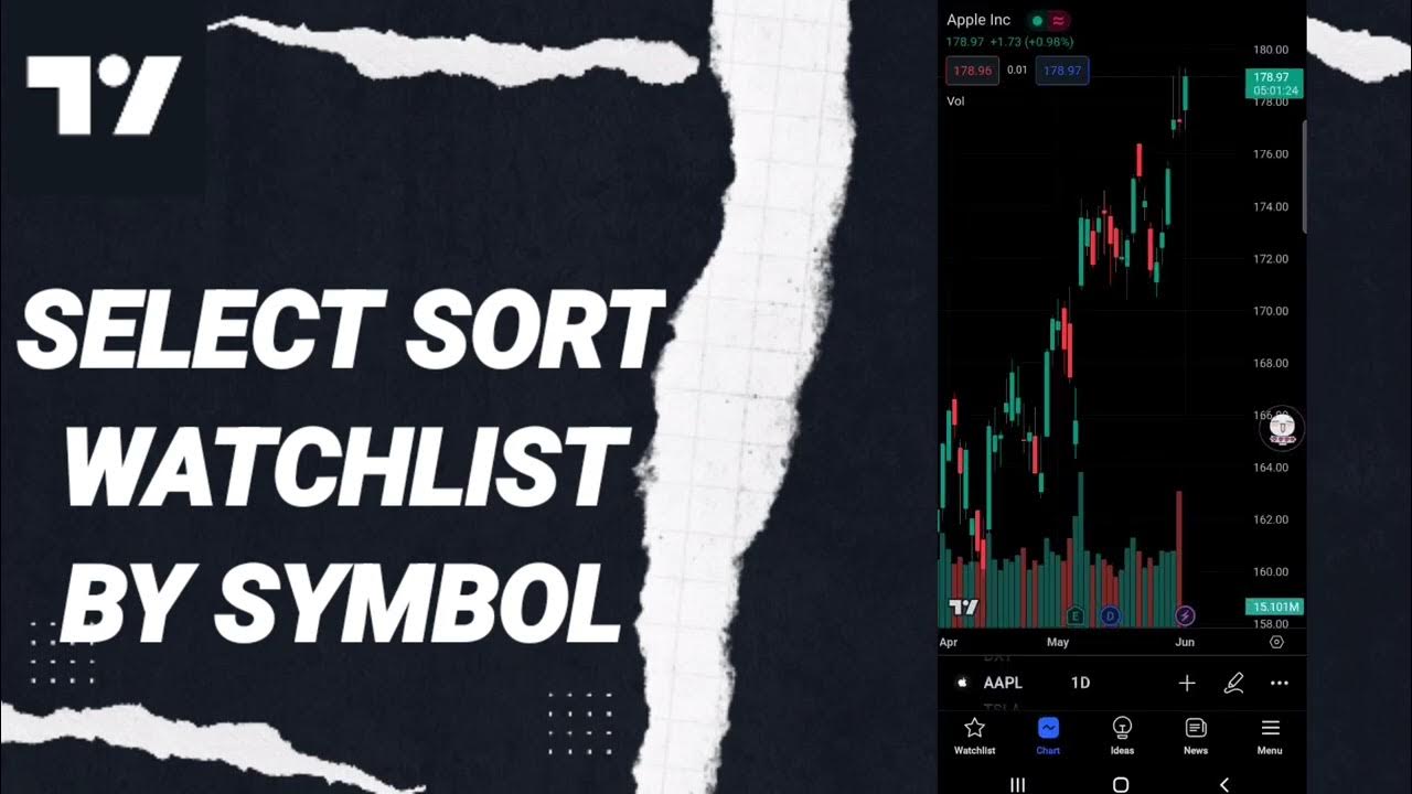 How To Select Sort Watchlist By Symbol On TradingView App - YouTube