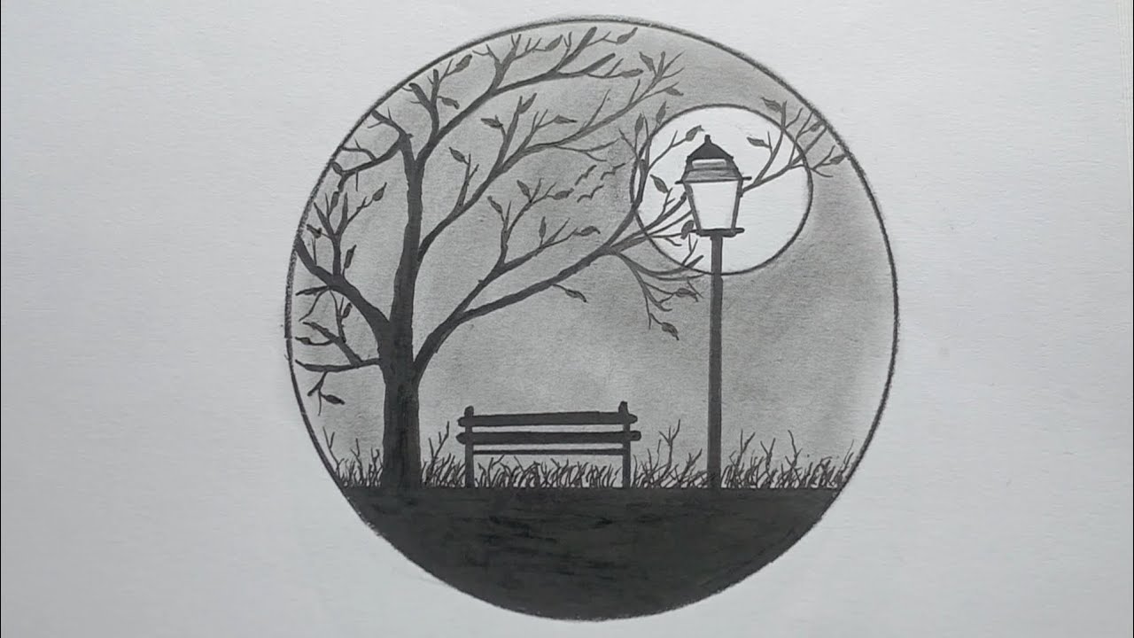 How to draw easy night scenery || Easy Drawing by Aysha - YouTube