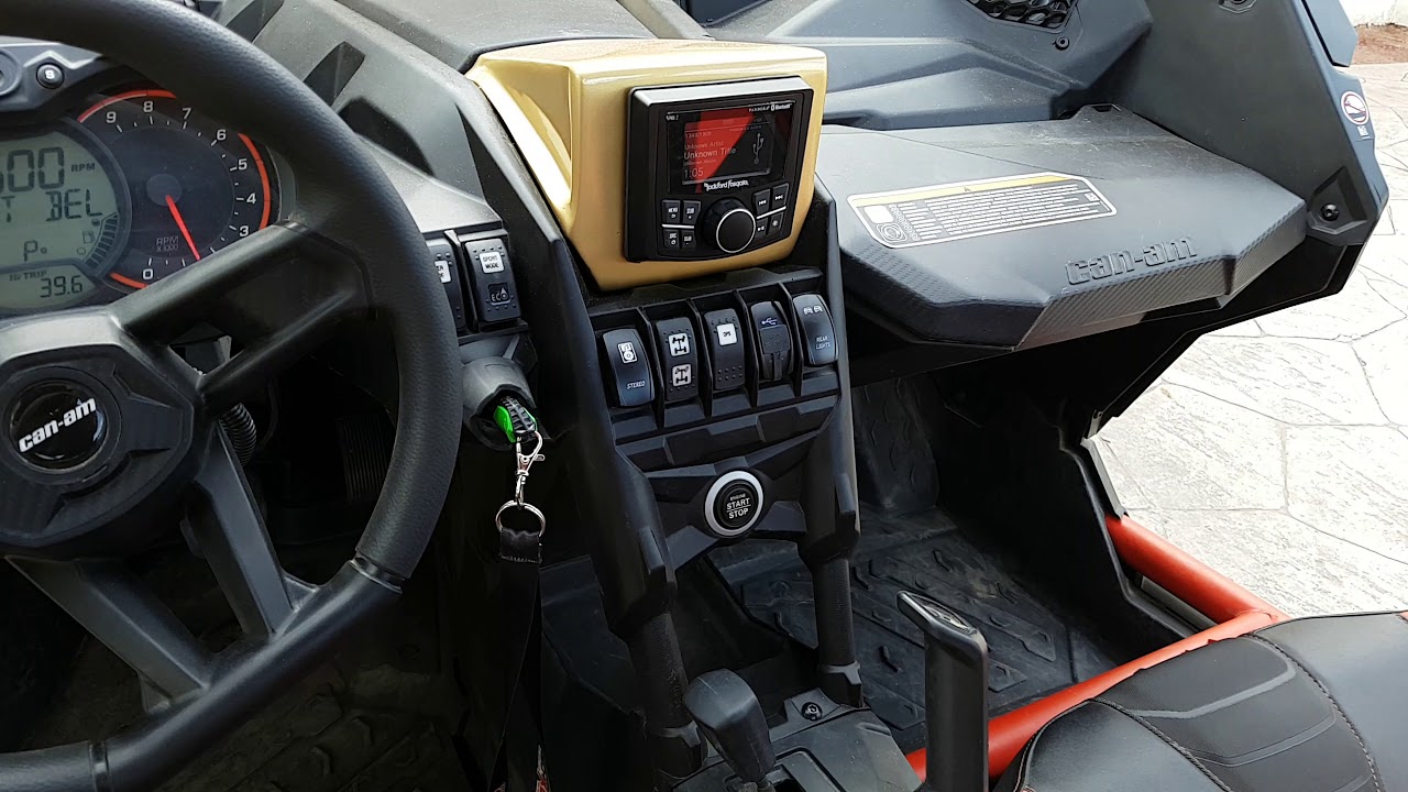 Instalacion Stereo System Can-am Maverick X3 Parte 2 - YouTube