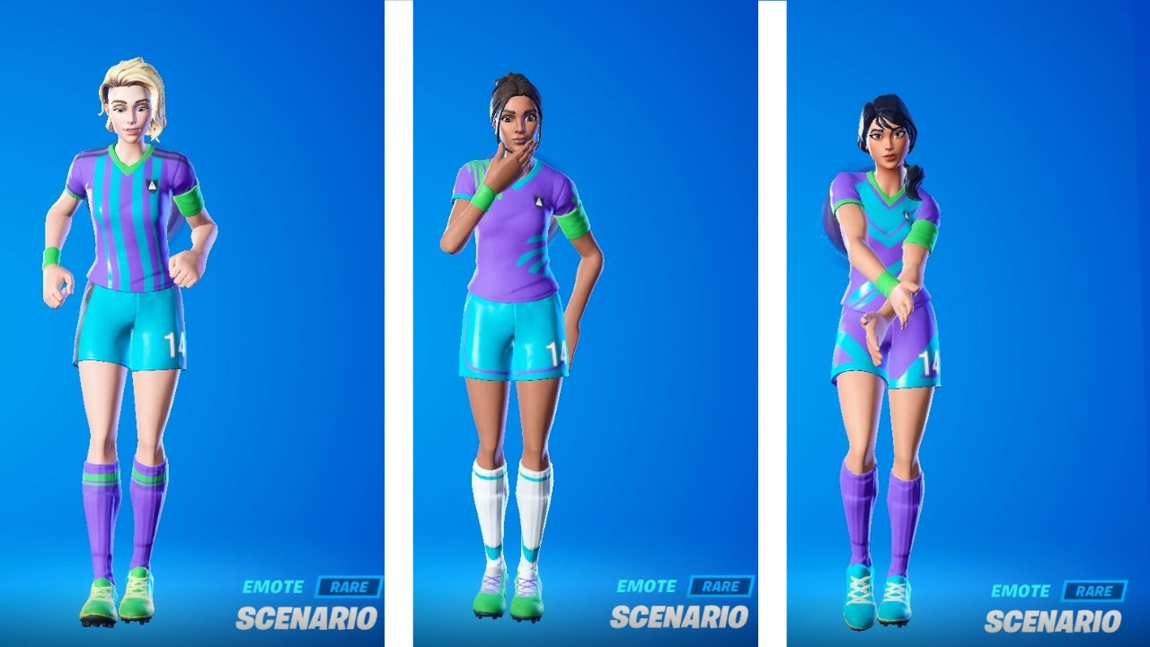 The Exclusive Scenario Dance With [FEMALE] Soccer Skins!! - YouTube