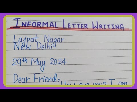 How to Write Informal Letter | Informal Letter Writing in English ...