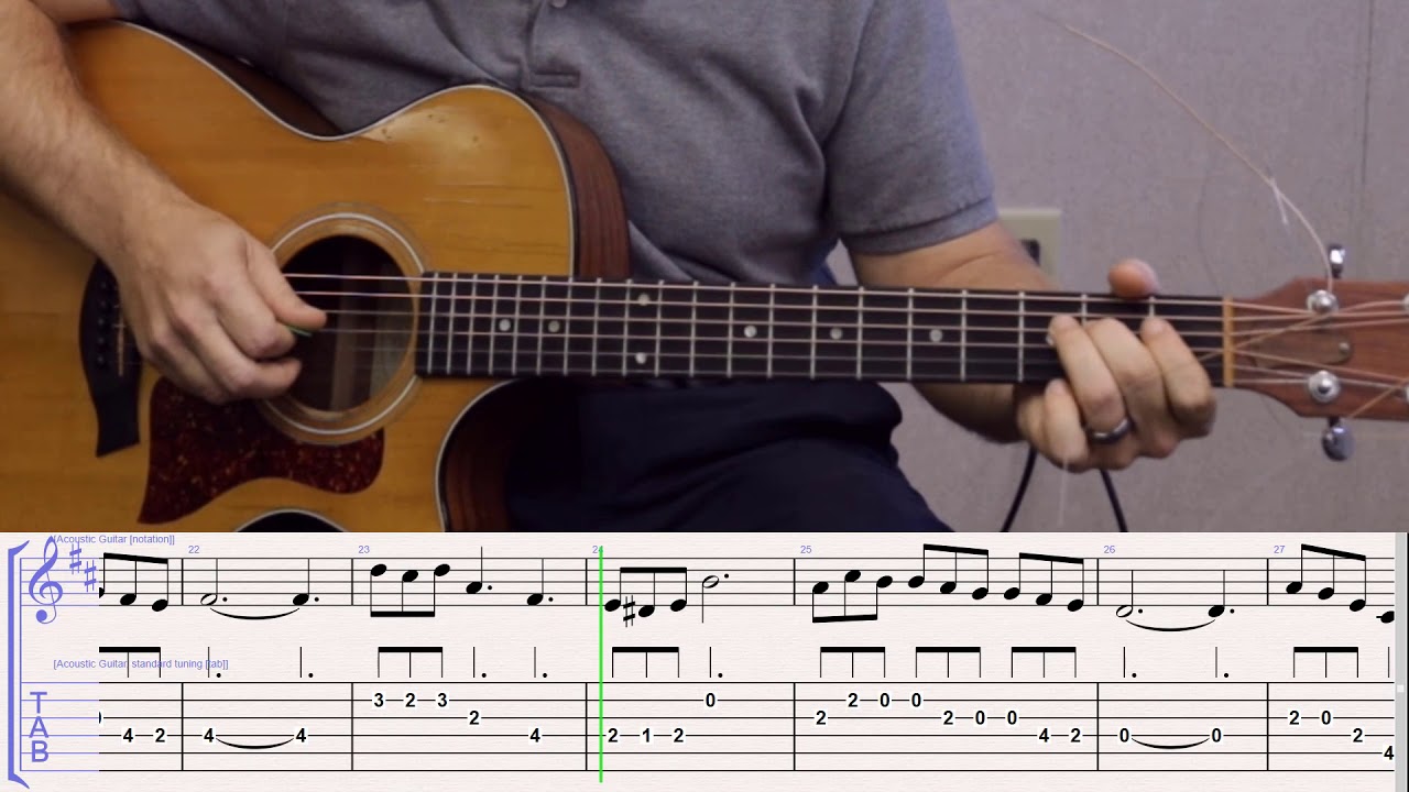 How to Play Beautiful Dreamer on Guitar with TAB - YouTube