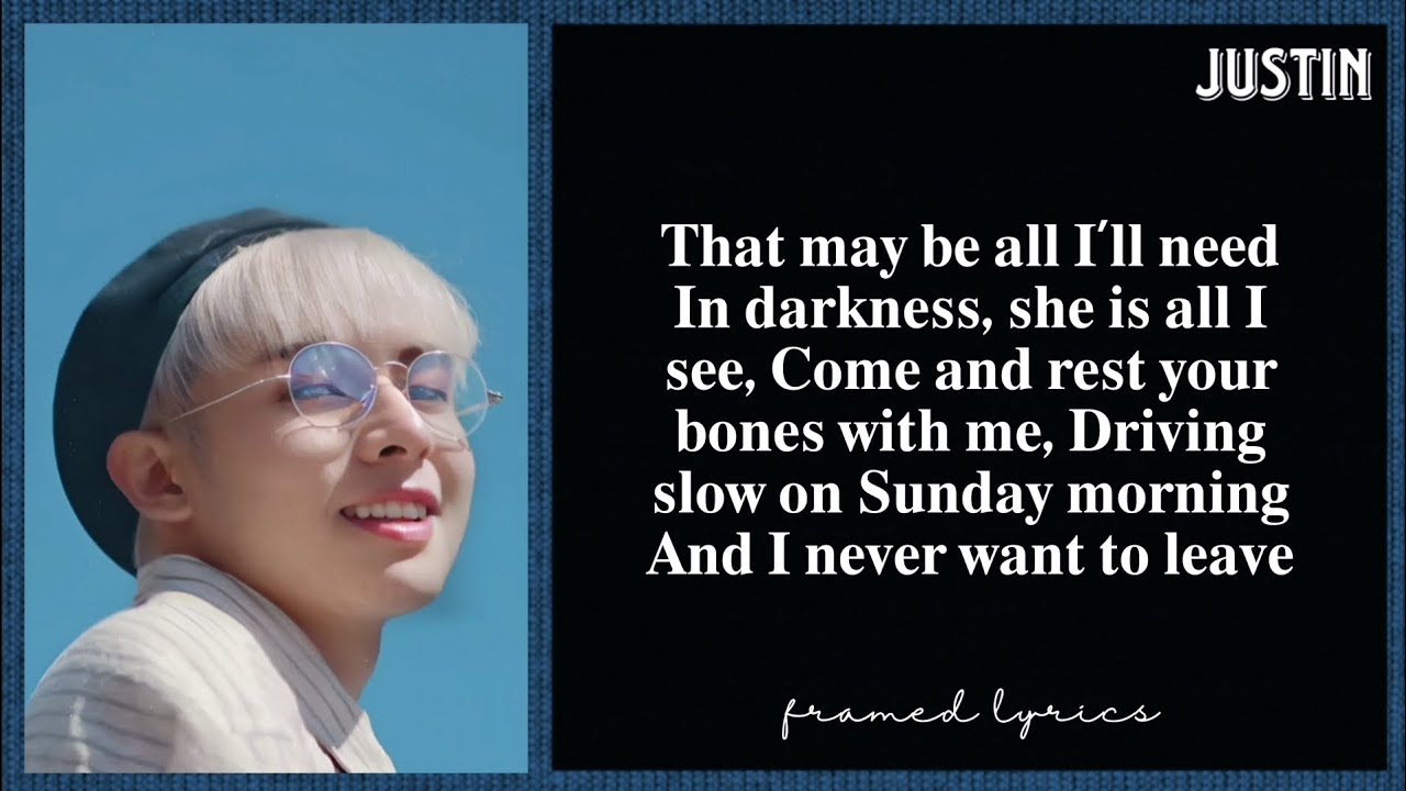 justin (SB19) - (Cover) Sunday Morning Lyrics (Framed) - YouTube