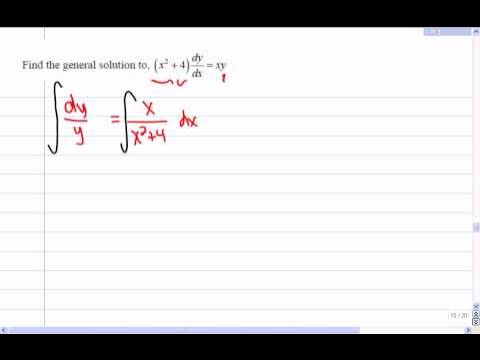 Mr Joyce AP Calculus - Separation of Variables I - YouTube