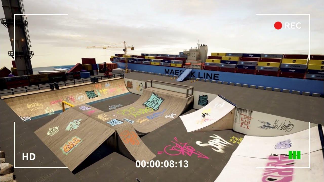 Skateboard Park in a Ship Yard | 3D Environment | Unreal Engine 5 - YouTube