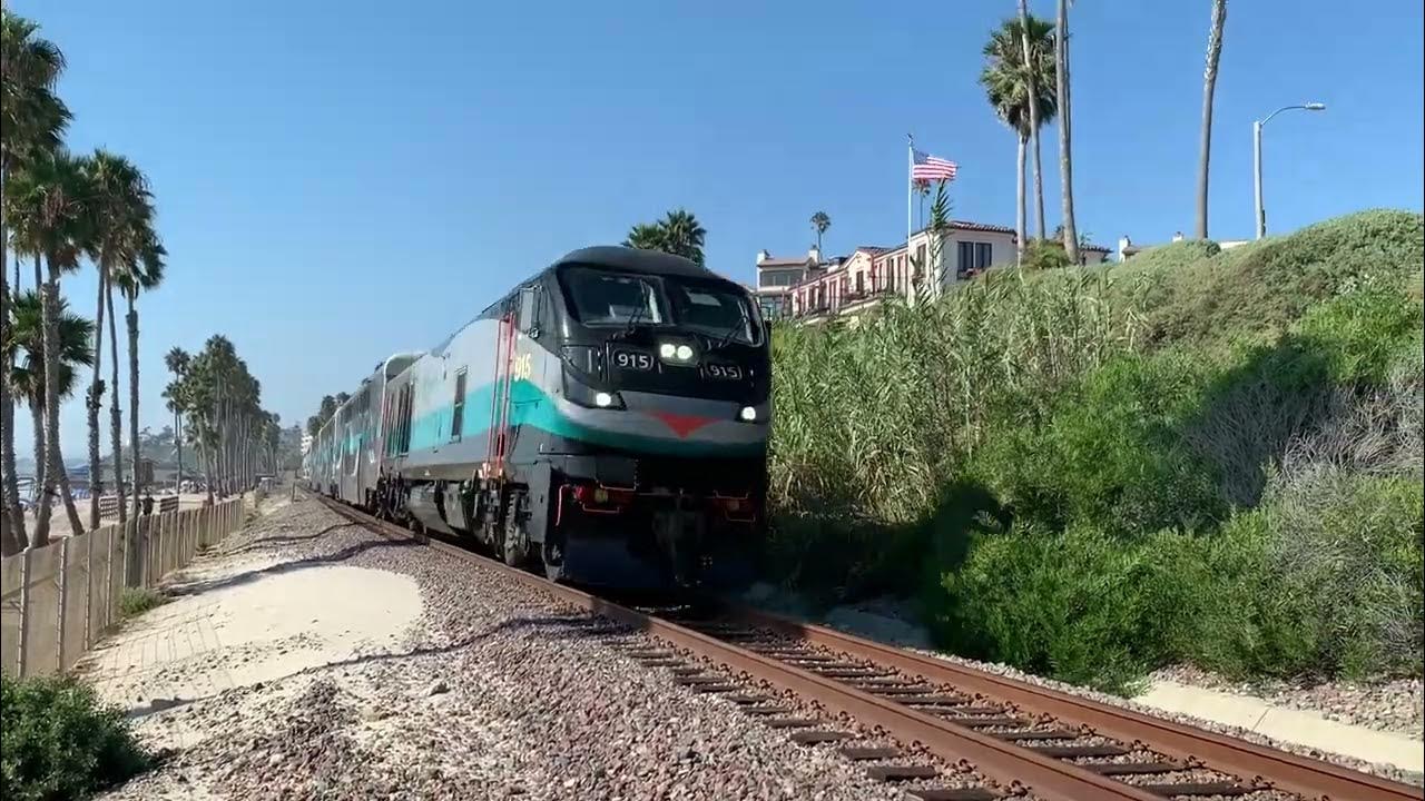 Ocbus Amtrak @ Metrolink Trains At San Clemente @ Pier 9/23/23 - YouTube