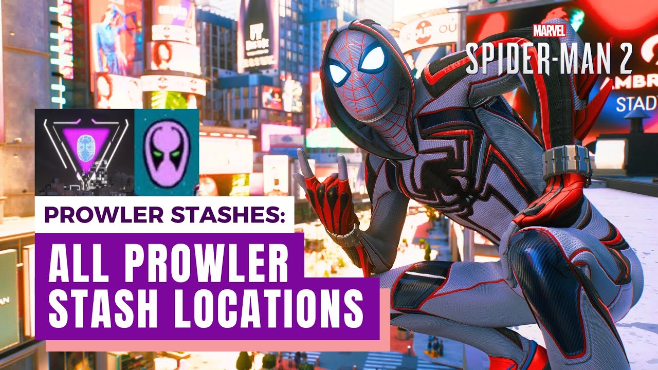 ALL PROWLER STASH LOCATIONS | PROWLER STASHES | SPIDER-MAN 2 | ULTRA ...