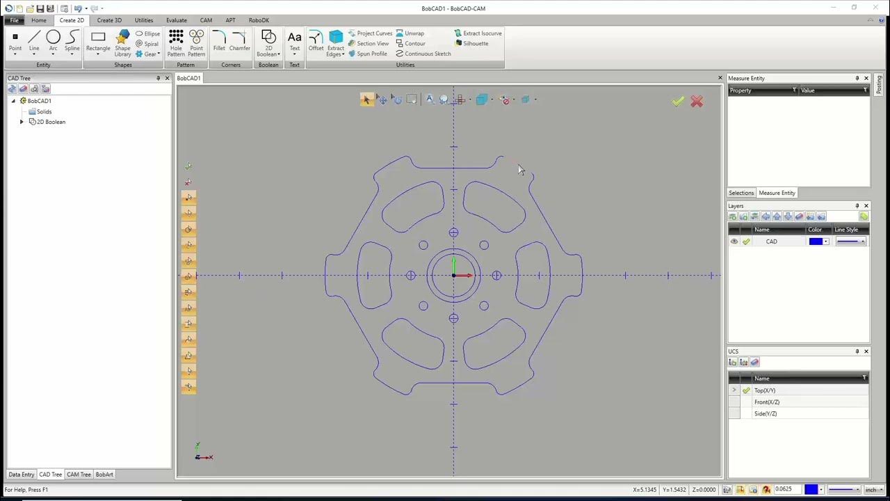BobCAD-CAM V34 - 2D CAD and CAM Part 1 - YouTube