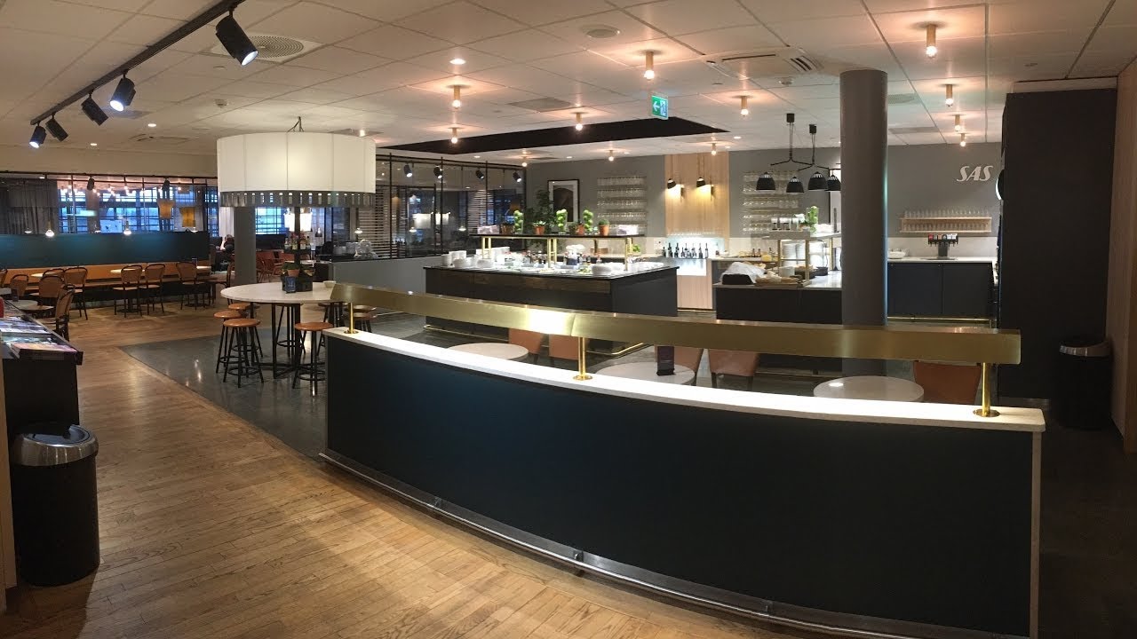 SAS Lounge in Oslo Airport - YouTube