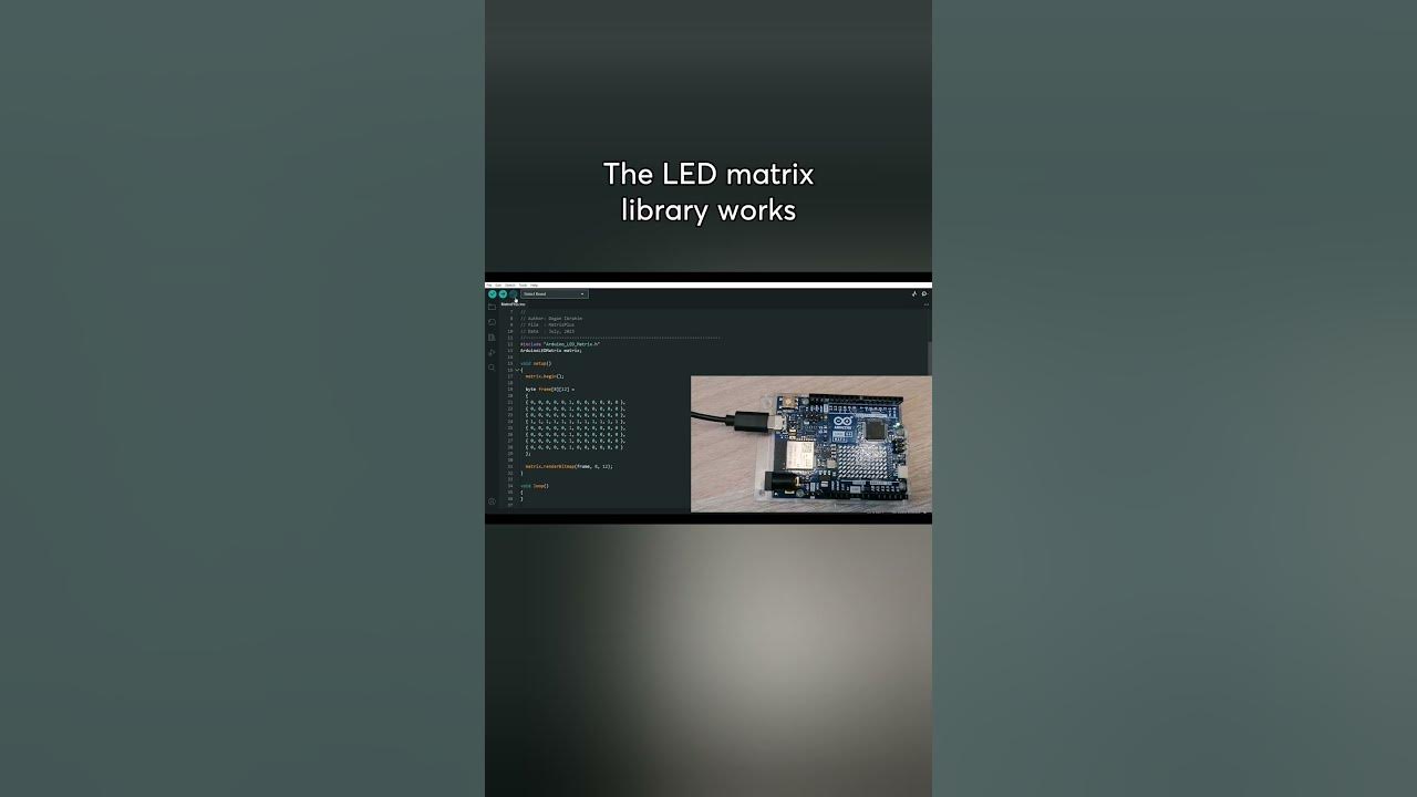 Arduino UNO R4 - Example LED Matrix - YouTube