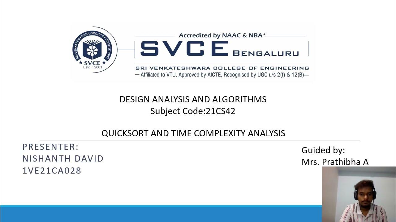 Quicksort And Time Complexity Youtube