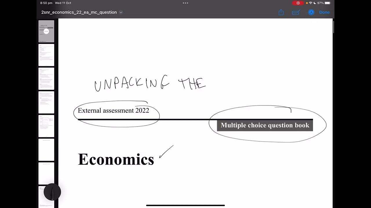 QCAA Economics External Exam 2022: Unpacking the Multiple Choice questions - YouTube