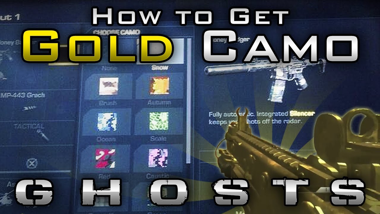 How To Get GOLD CAMO and ALL Other Camos in Call of Duty Ghosts ...