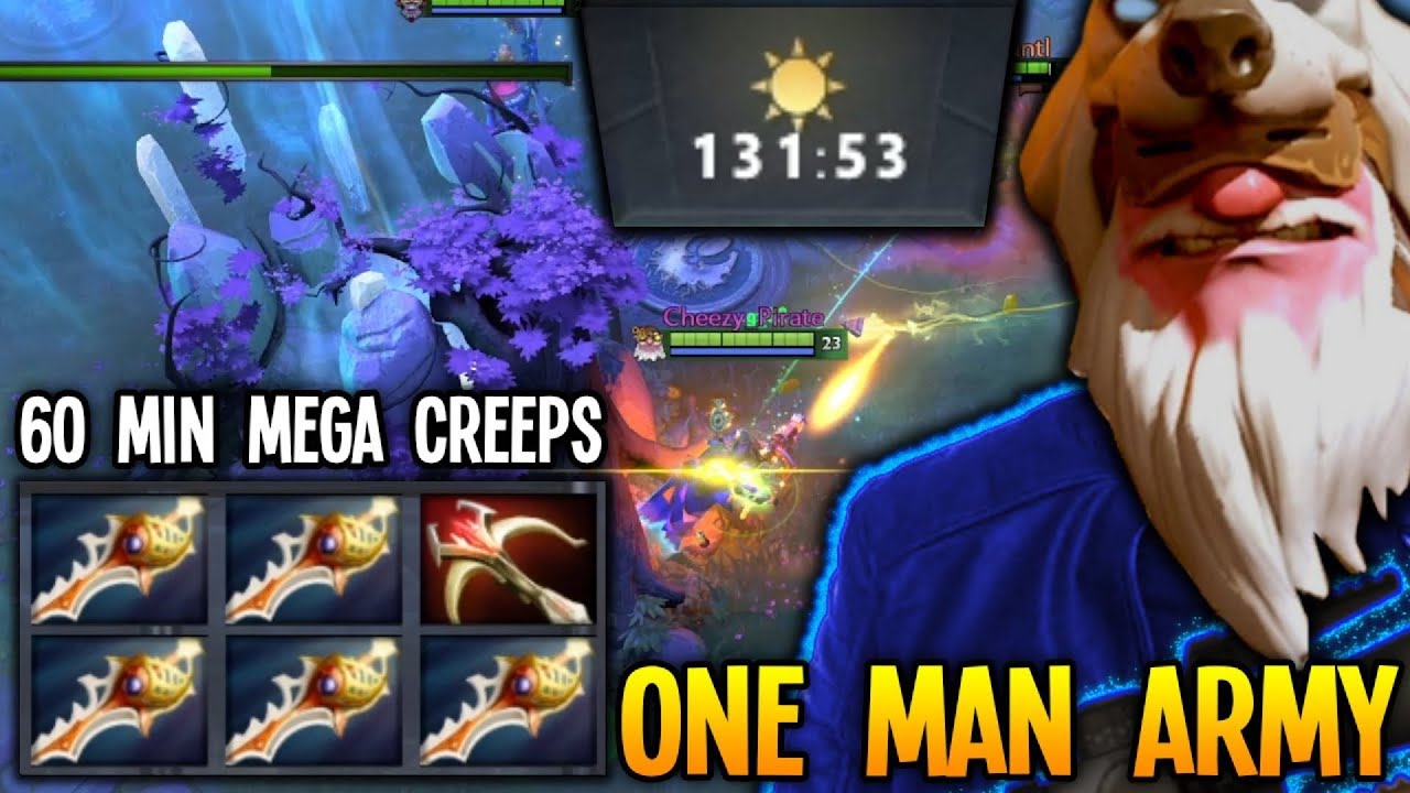 x5 Divine Rapier Sniper Defending Mega Creeps +130 Min Game 30 Kills ...