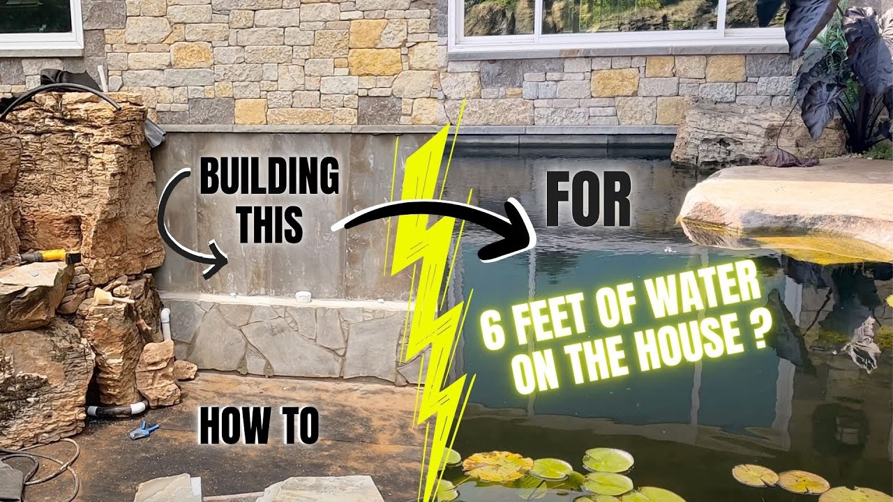 Swim Pond How To | Installing A 6' Vertical Wall Of Water Against A ...