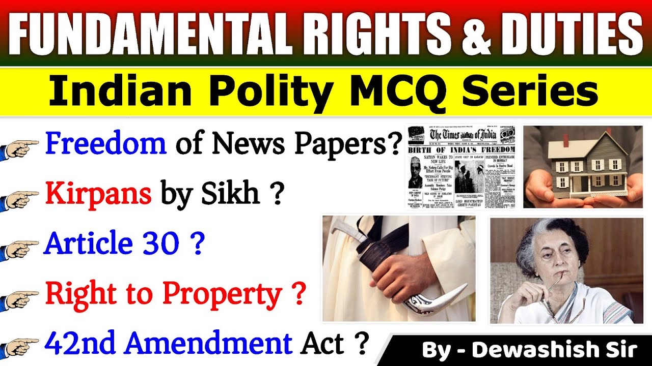 Fundamental Rights & Duties MCQ | Polity MCQ | Marathon Polity MCQ ...