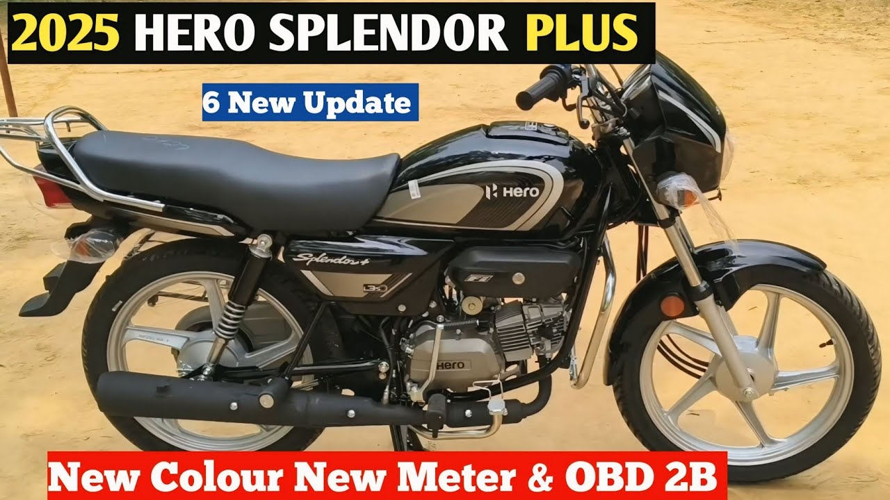 New Hero Splendor Plus 2025 Model 🔥 New Colour New Meter & OBD-2B ...