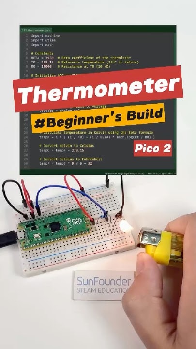 Read and Display Temperature Data on Raspberry Pi Pico 2 Using MicroPython! - YouTube