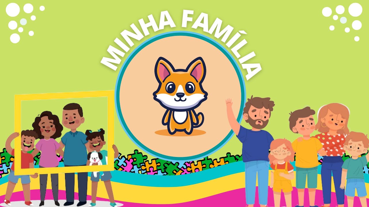 MINHA FAMÍLIA Vídeo Infantil para Crianças ensinando os parentes Mamãe ...
