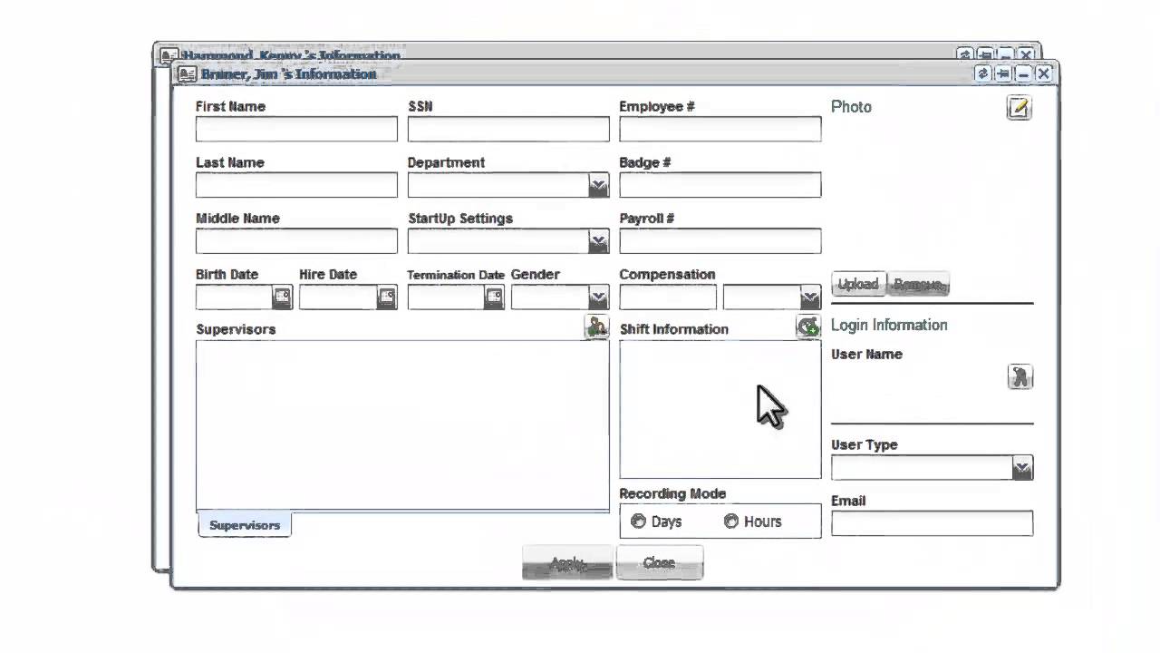 Attendance Software SoftTime Online - Employee Information - YouTube