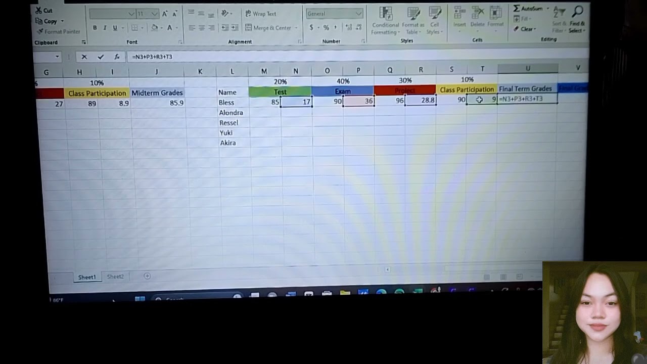 Calculating Midterm And Final Term Grade Using Excel 2 YouTube Calculating Midterm And Final Term Grade Using Excel 2 YouTube