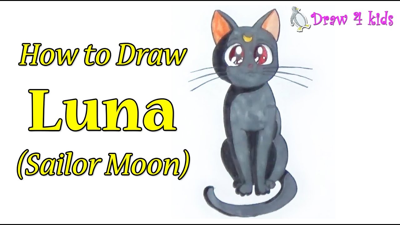 How to Draw Luna from Sailor Moon | D4K - YouTube