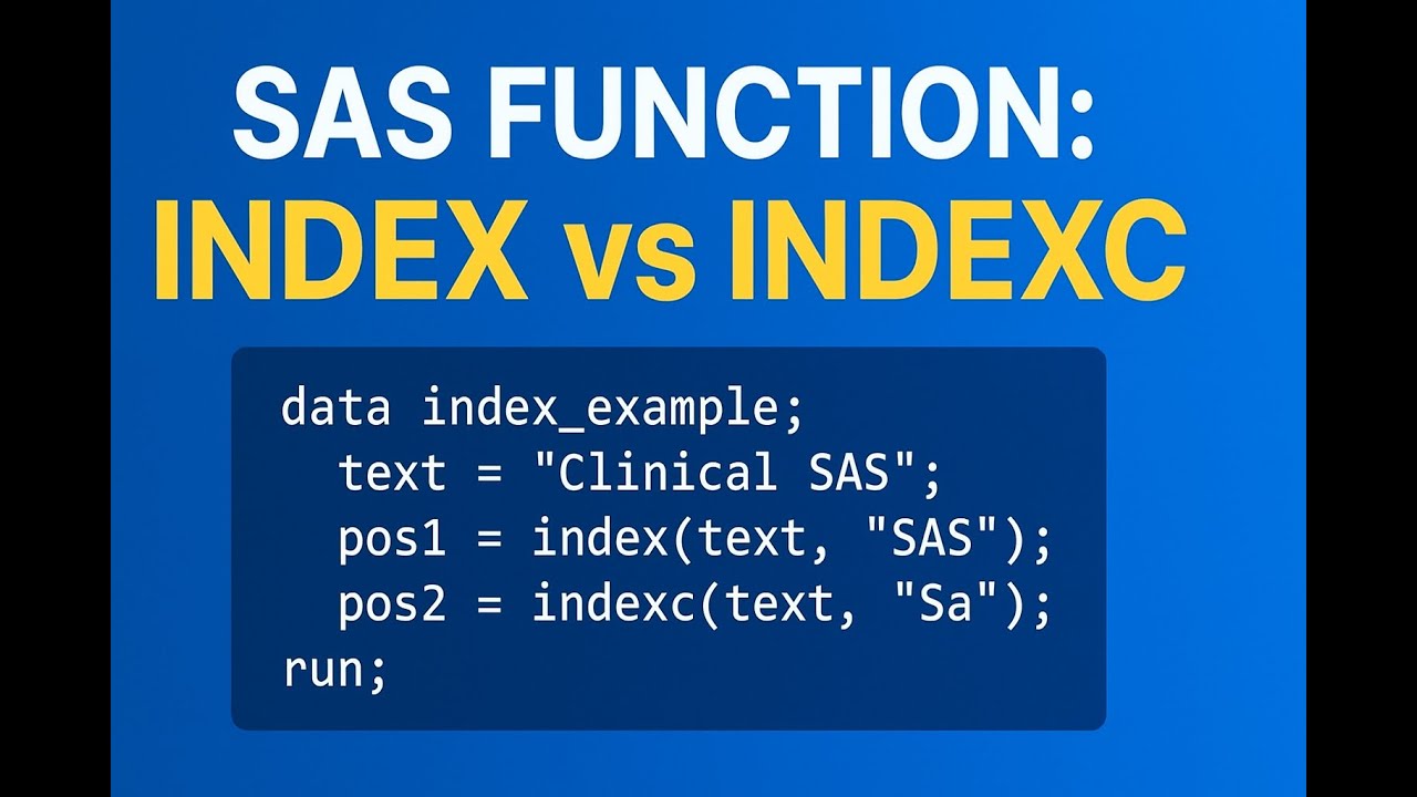 SAS Character Functions Explained: INDEX vs INDEXC | Syntax & Examples ...