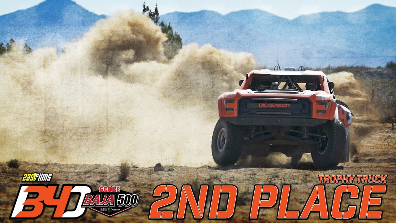 Broc Dickerson takes 2nd at the 54th SCORE Baja 500 - YouTube