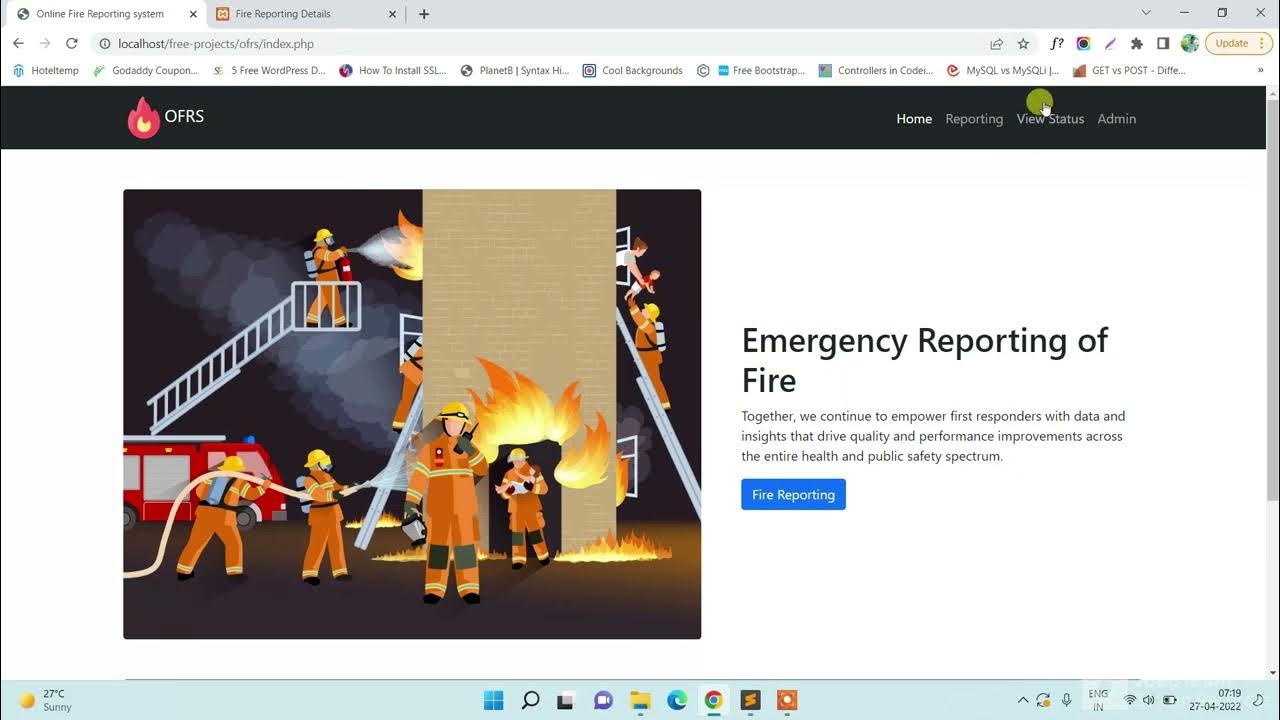 Online Fire Reporting System Using PHP and MySQL | PHPGurukul - YouTube