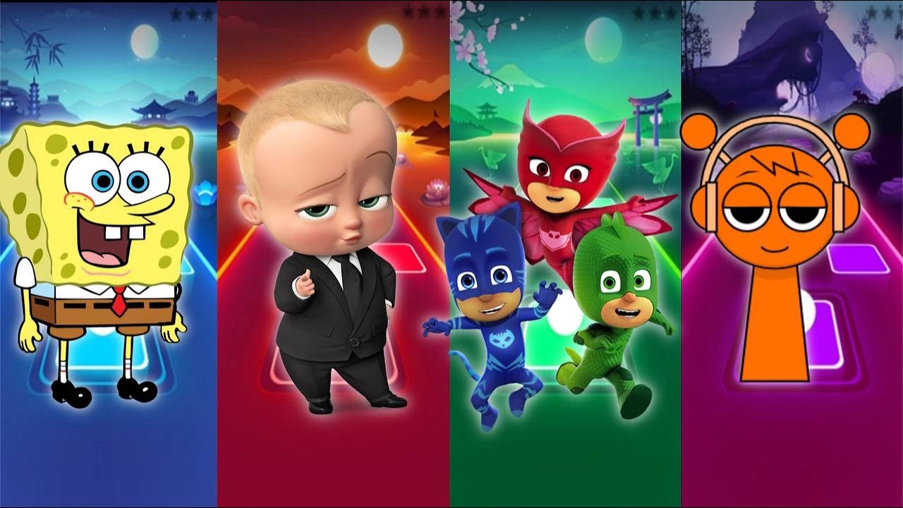 Tiles Hop - SpongeBob 🔴 The Baby Boss 🔴 Pj Masks 🔴 Incredibox Sprunki ...