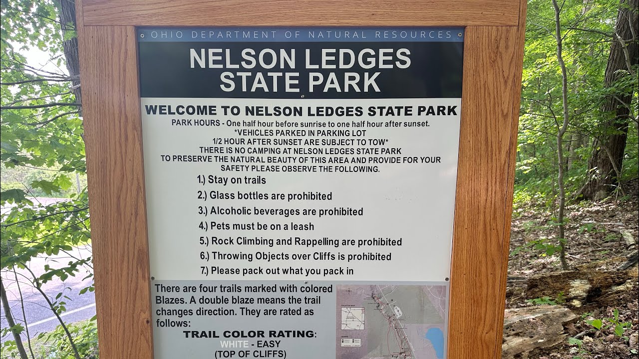 Hiking at Nelson Ledges - YouTube