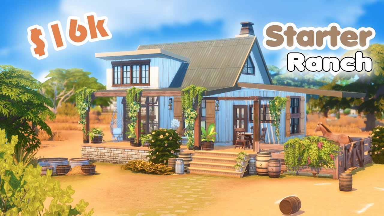 Perfect Starter Ranch🐎!! The Sims 4 Speed Build: Horse Ranch - YouTube