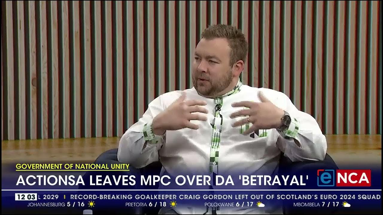 ActionSA leaves Multi-Party Charter over DA 'betrayal' - YouTube