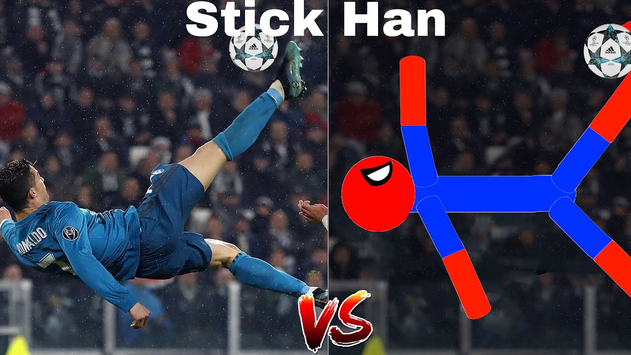 Real Football vs Stickman | Stickman Dismounting funny moments | Like a ...