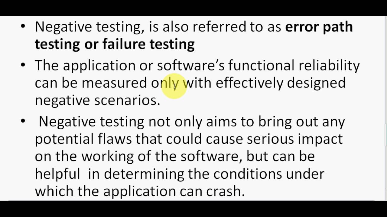 What is Negative Testing - YouTube