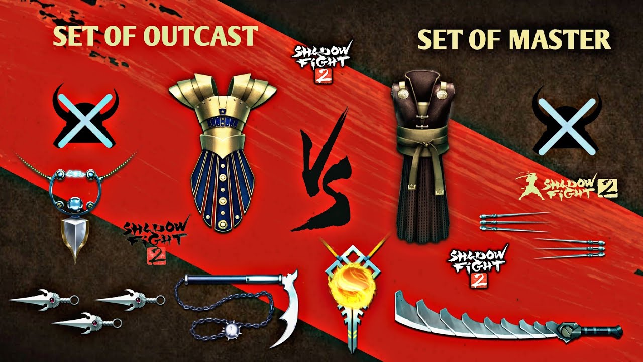Shadow Fight 2 | Set of Outcast vs Set of Master - YouTube