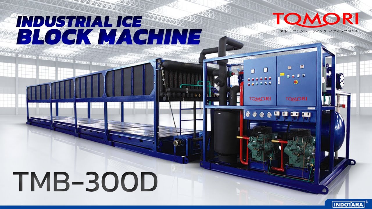 TOMORI ICE BLOCK MACHINE TMB-300D CAPACITY 30 TONS / 24HOURS!! - YouTube