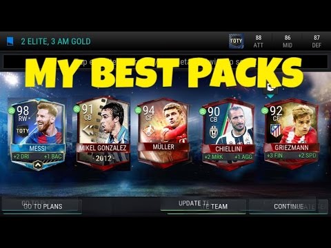MY BEST FIFA MOBILE PACKS COMPILATION!!! 88+ OVR ELITES GALORE! - YouTube