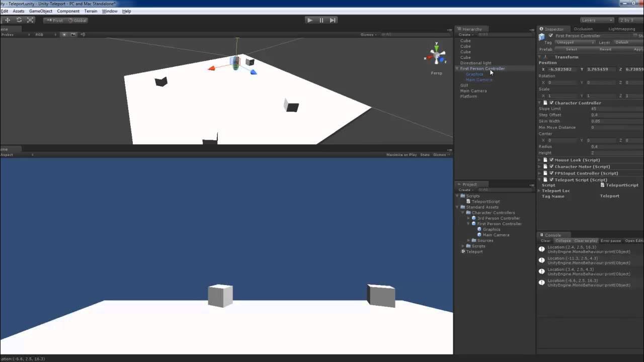 Unity 3D Teleport Setup and Scripting - YouTube