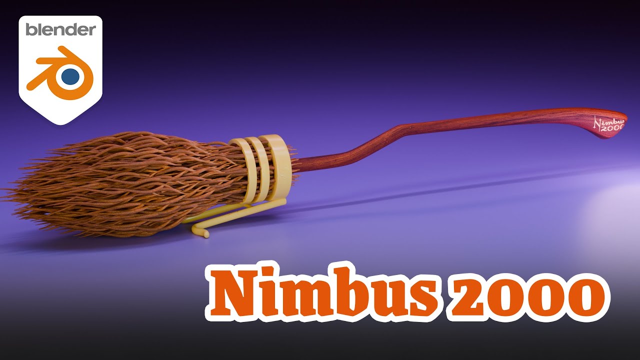 Harry Potter Broomstick - Nimbus 2000🧹 (Blender Tutorial) - YouTube